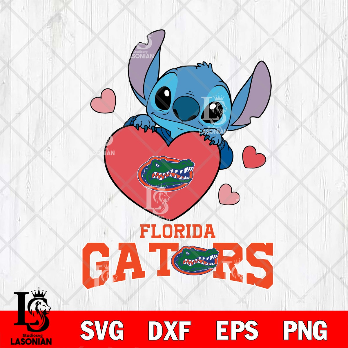 Florida Gators Stitch hugging heart File cut , Football Criucut ...