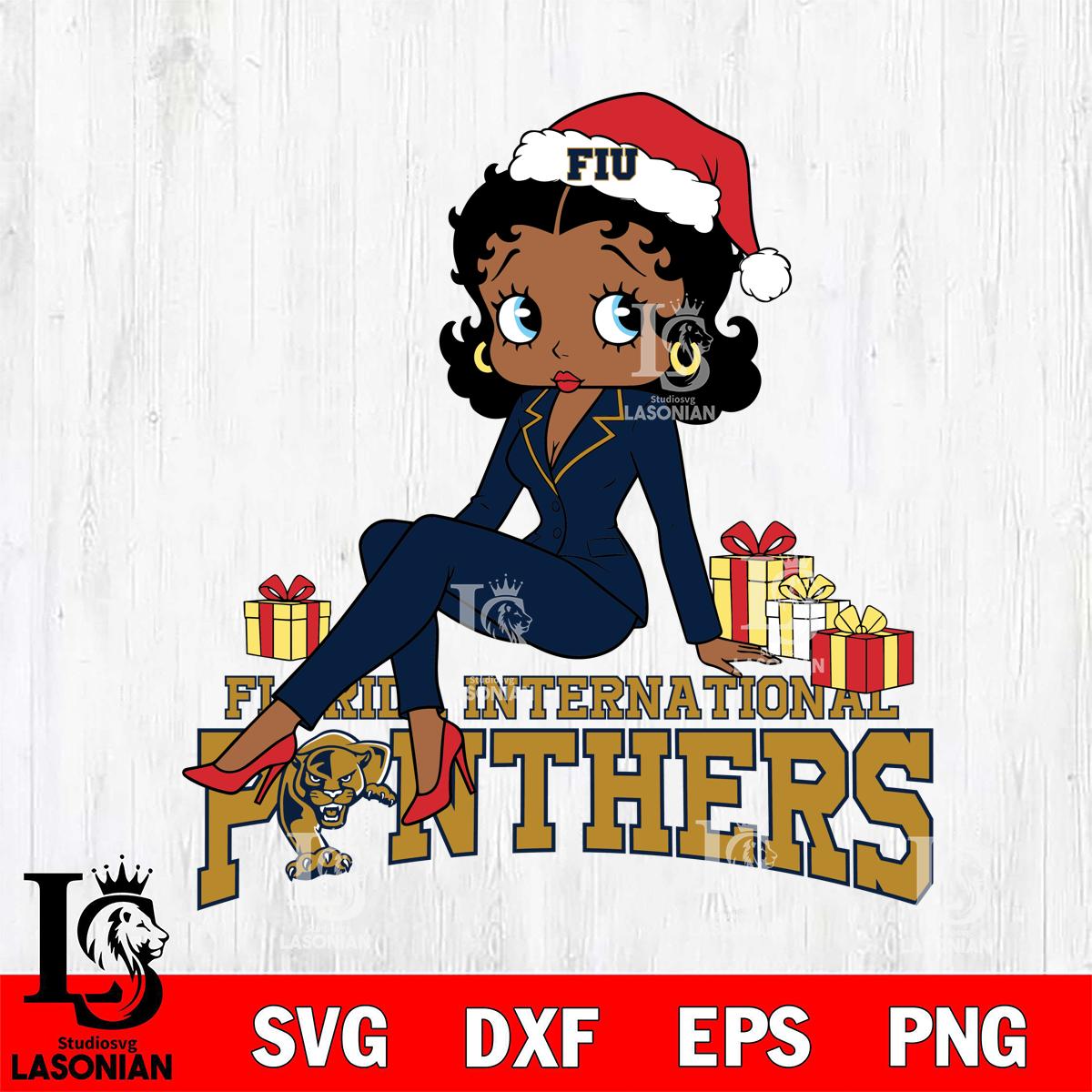 Florida International Panthers Betty Boop Christmas fan – lasoniansvg