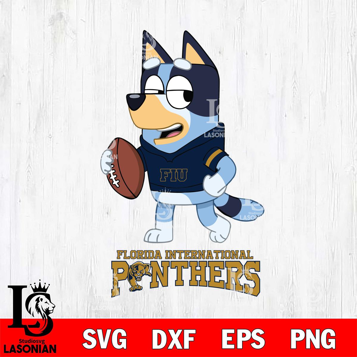 Florida International Panthers Bluey Football Sport – lasoniansvg