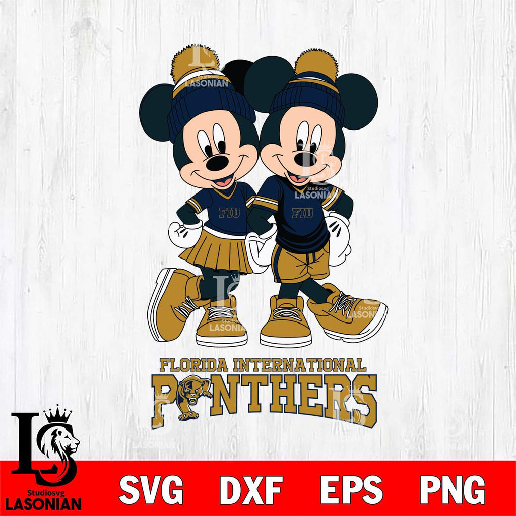 Florida International Panthers Mickey And Minnie Mouse Football ...