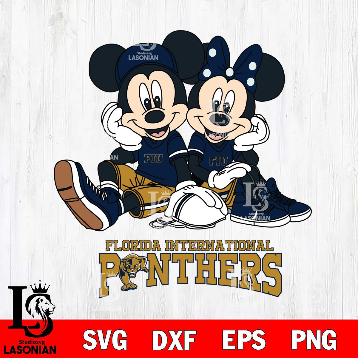 Florida International Panthers Mickey Minnie Mouse Football Sit ...