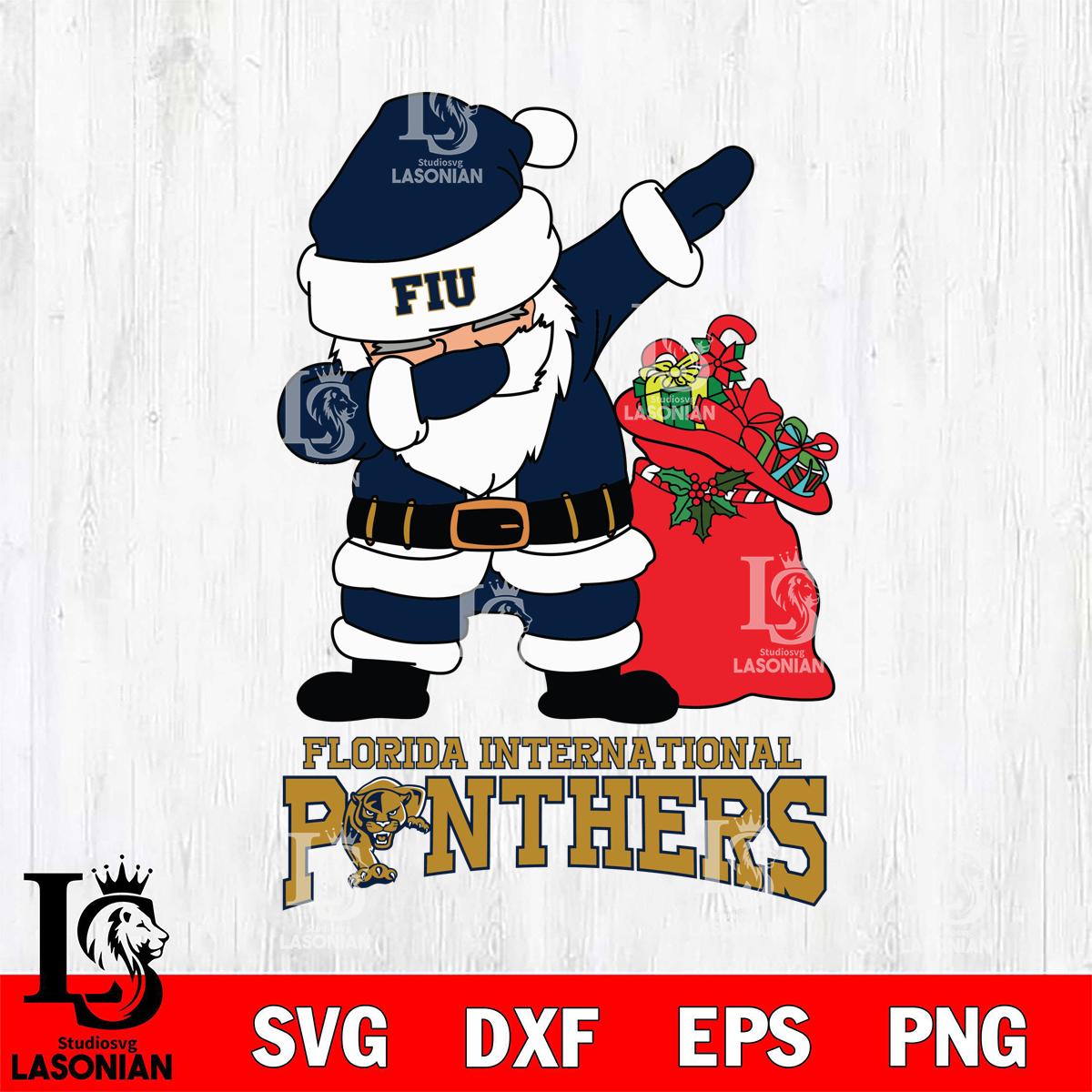 Florida International Panthers Santa Dabbing Christmas – lasoniansvg