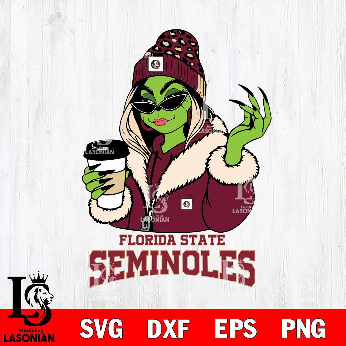 Florida State Seminoles Boujee Grinch Girls Christmas – lasoniansvg