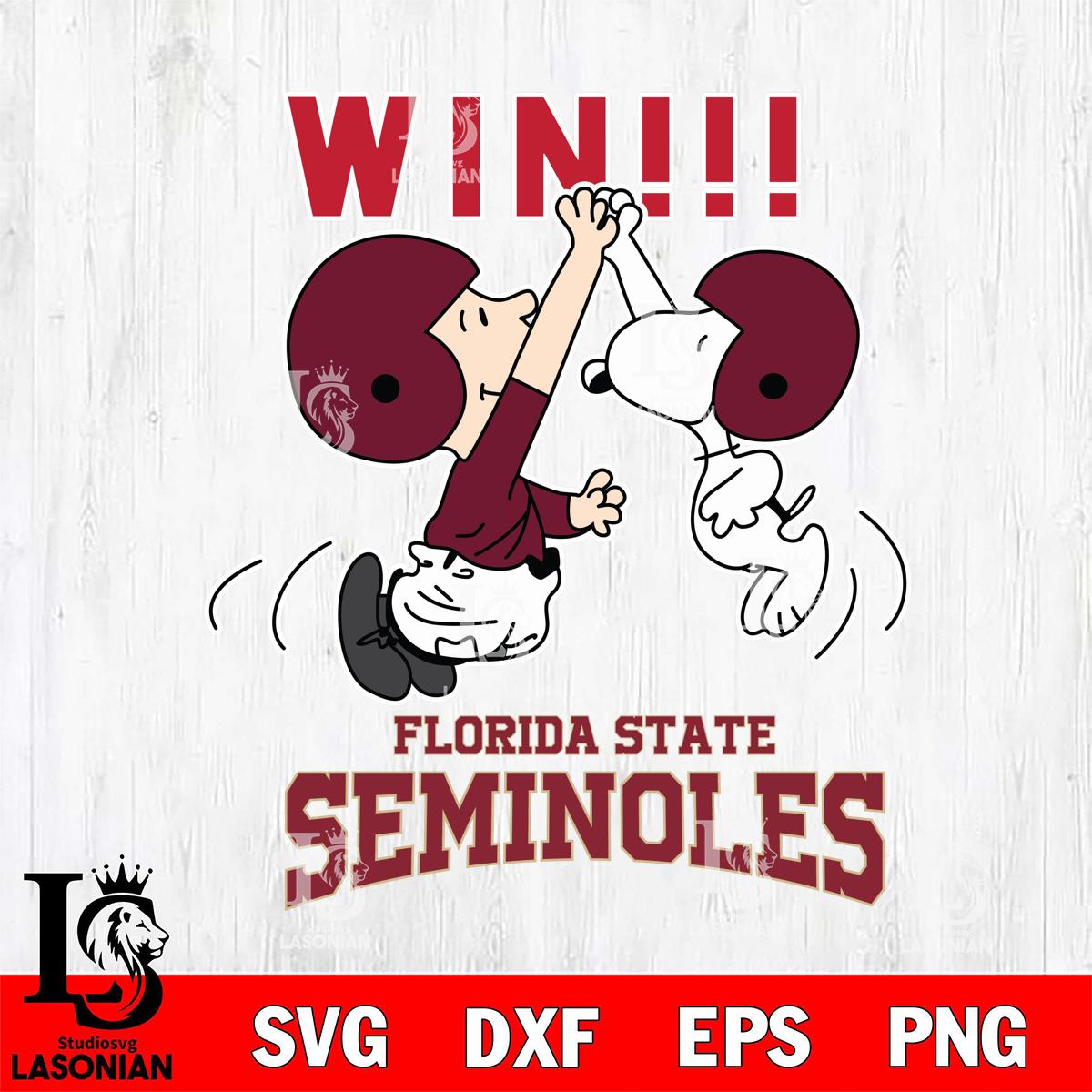 Florida State Seminoles Charlie Brown and Snoopy Win – lasoniansvg