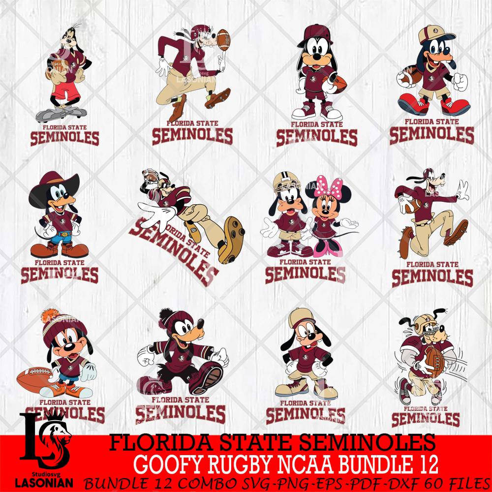 Florida State Seminoles Goofy Rugby Disney NCAA Bundle 12 – lasoniansvg