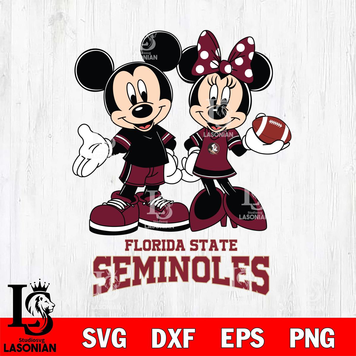Florida State Seminoles Mickey Minnie Football – lasoniansvg
