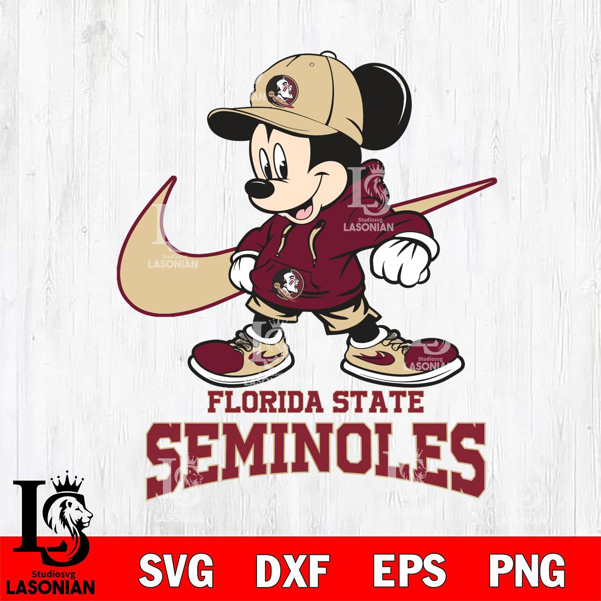 Florida State Seminoles Mickey Mouse NIKE – lasoniansvg