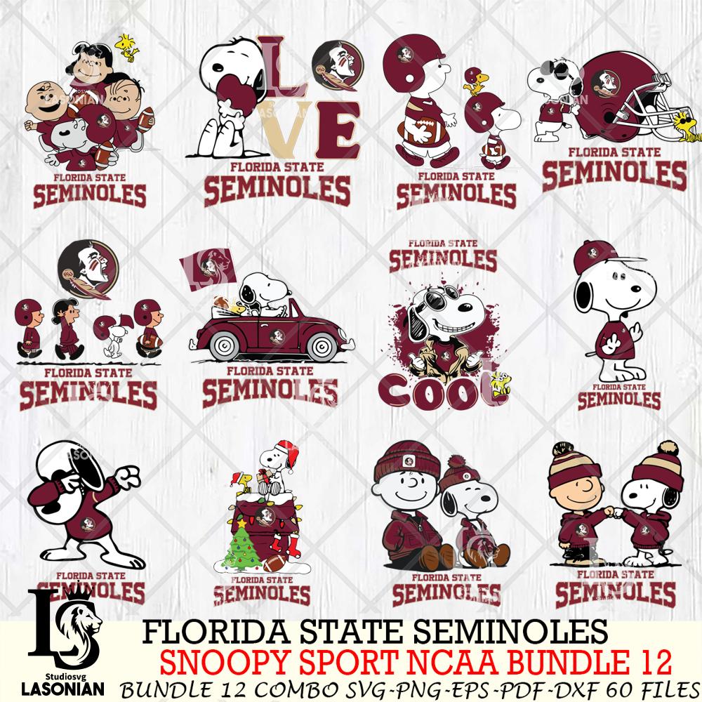 Florida State Seminoles Snoopy NCAA Bundle 12 SVG – lasoniansvg