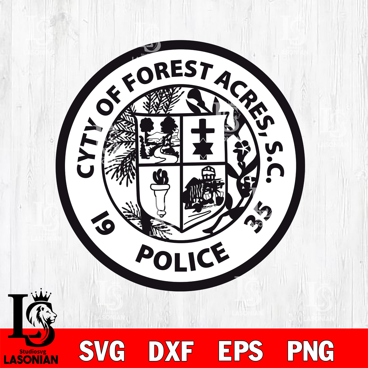 Forest Acres Police Department patch svg – lasoniansvg