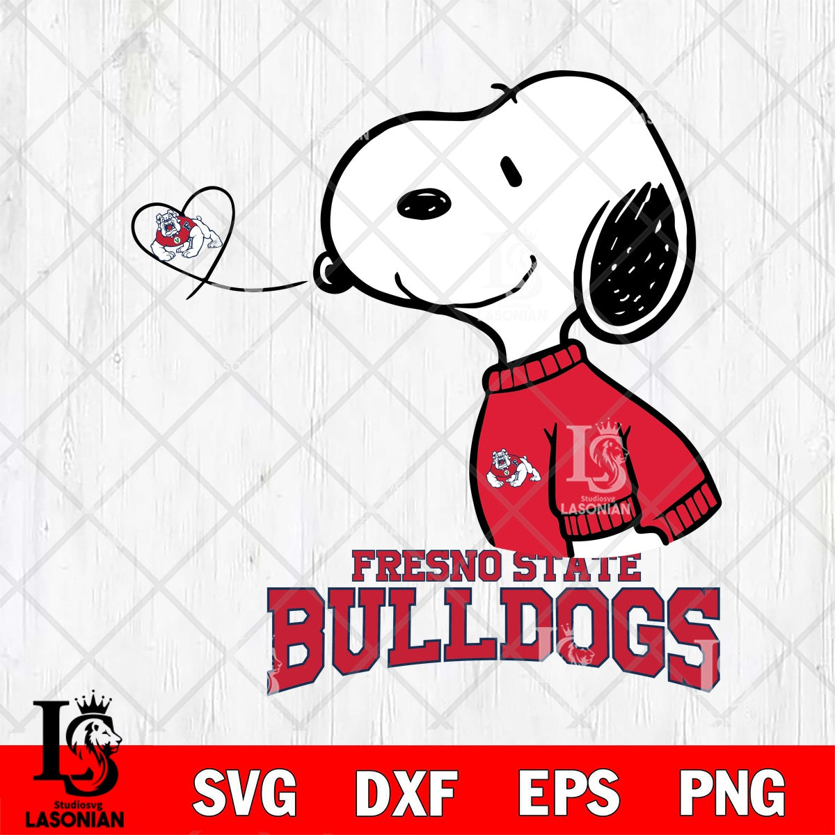 Fresno State Bulldogs Cute Valentine Snoopy File cut , Criucut ...