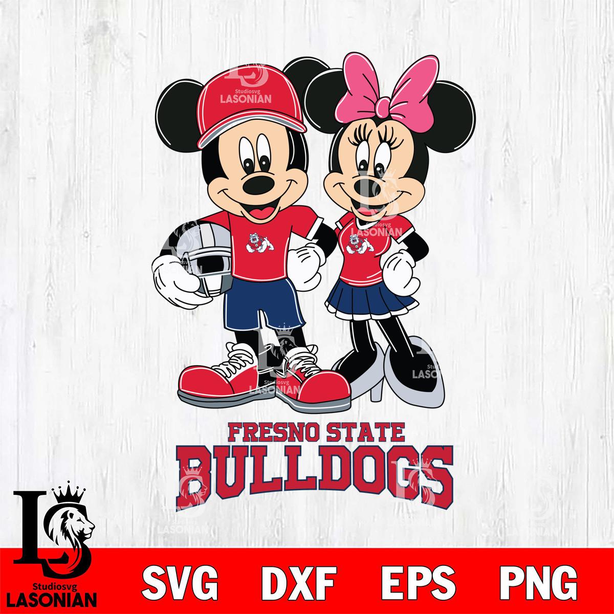 Fresno State Bulldogs Mickey Minnie Mouse Helmet – lasoniansvg