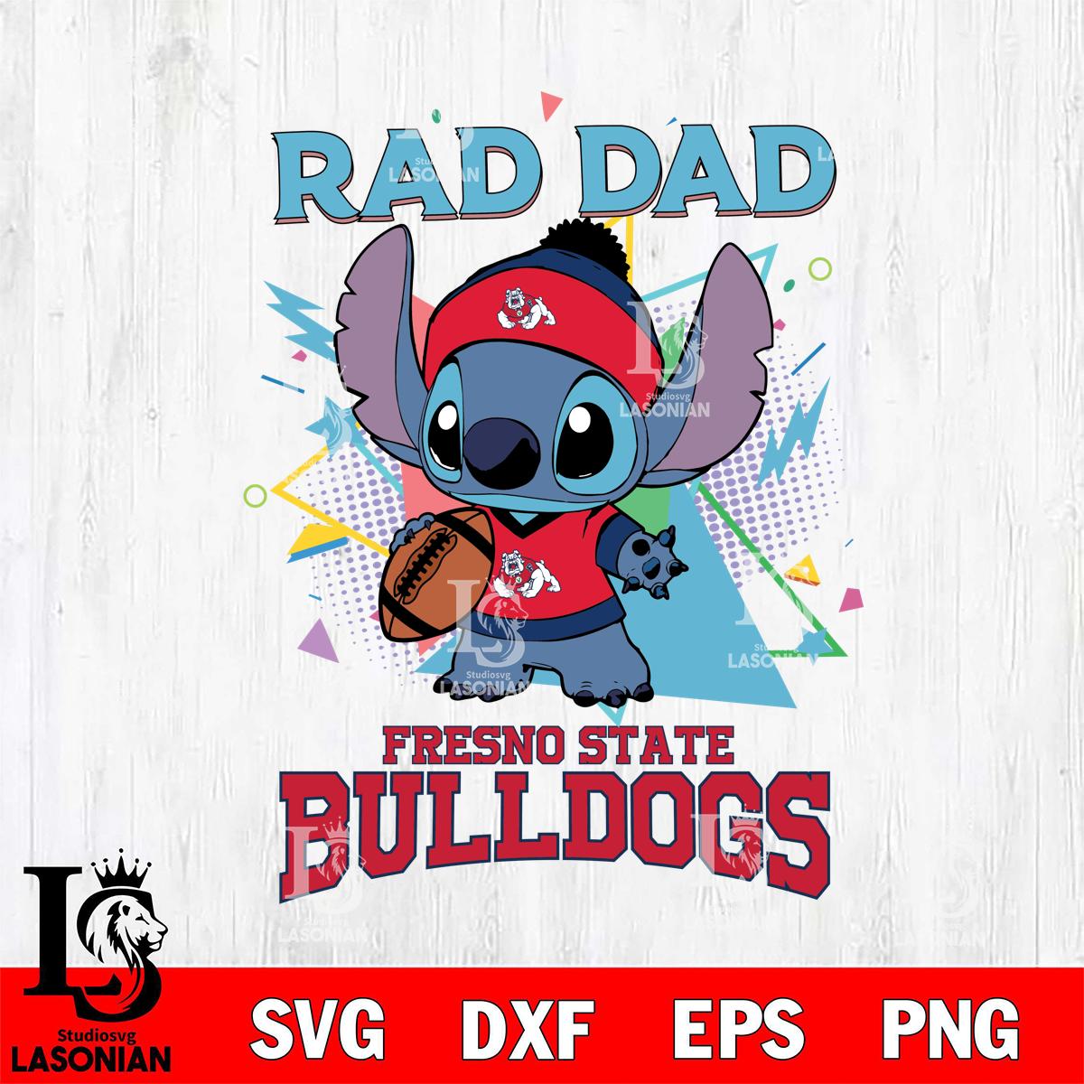 Fresno State Bulldogs Stitch Rad Dad – lasoniansvg