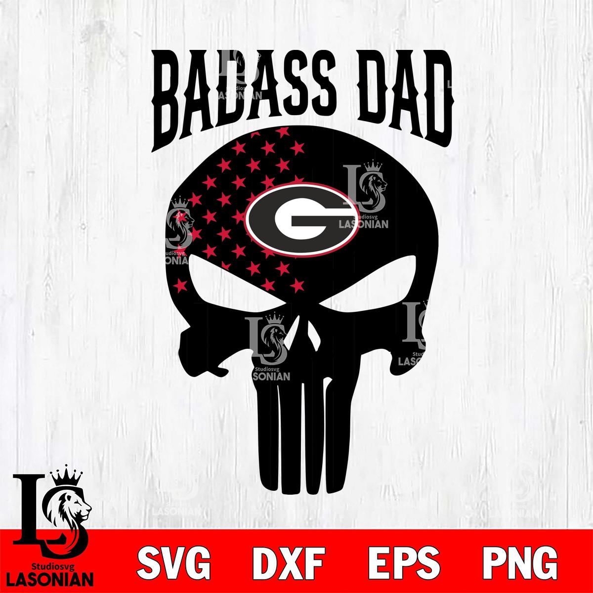 Georgia Bulldogs Badass Dad – lasoniansvg