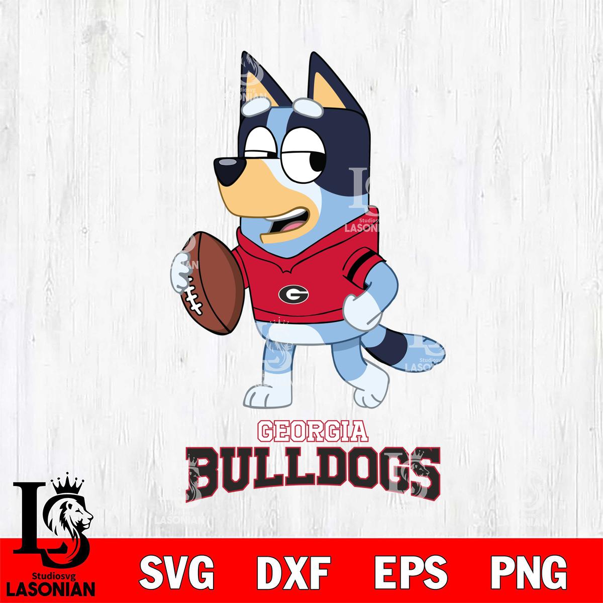 Georgia Bulldogs Bluey Football Sport – lasoniansvg