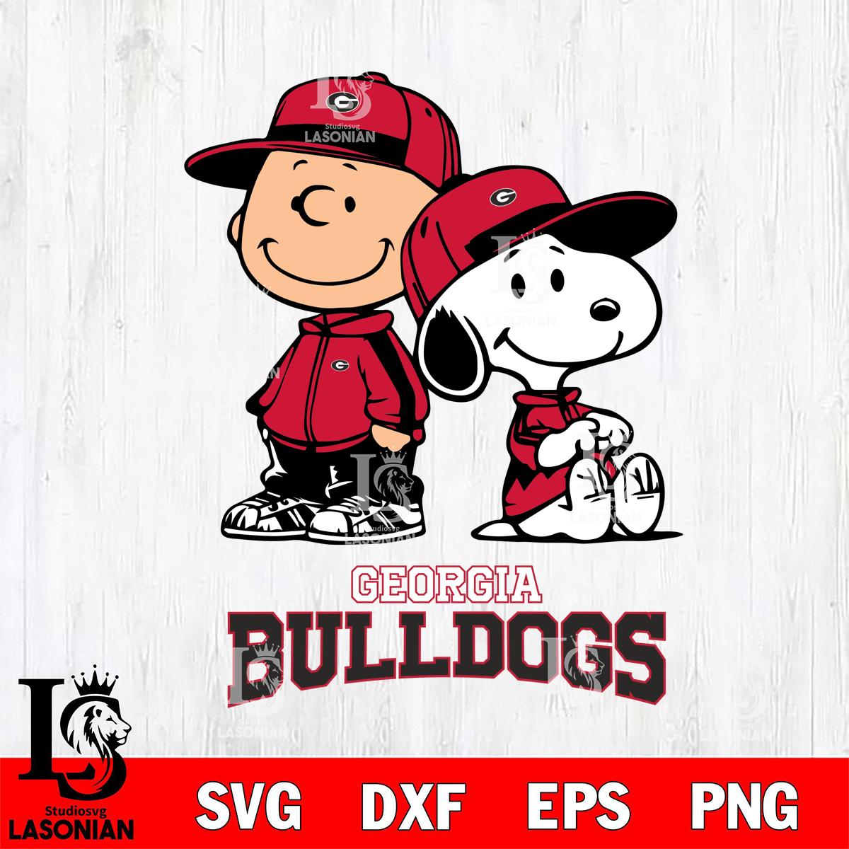 Georgia Bulldogs Charlie Brown Snoopy Champions – lasoniansvg