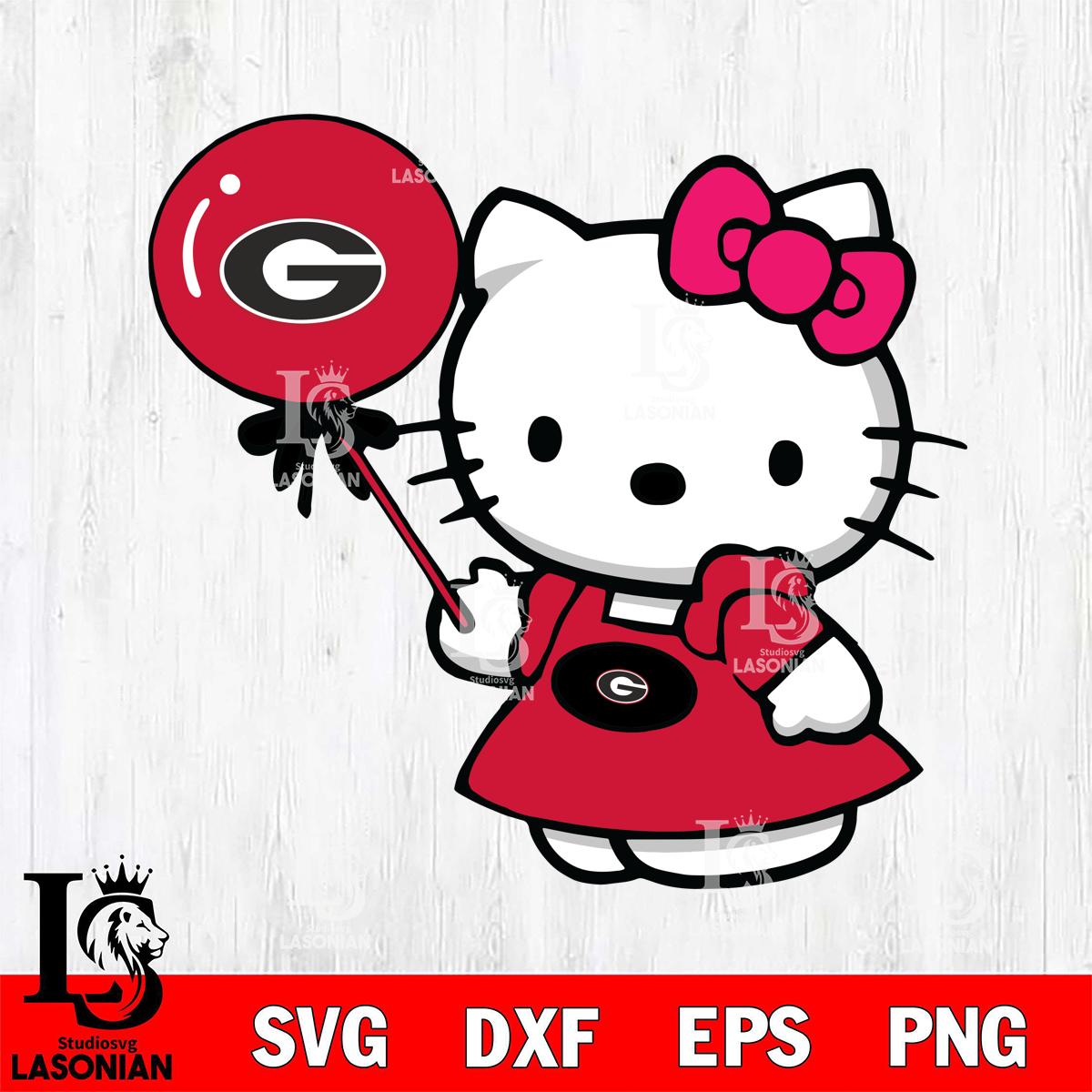 Georgia Bulldogs Cute Hello Kitty 2 – lasoniansvg