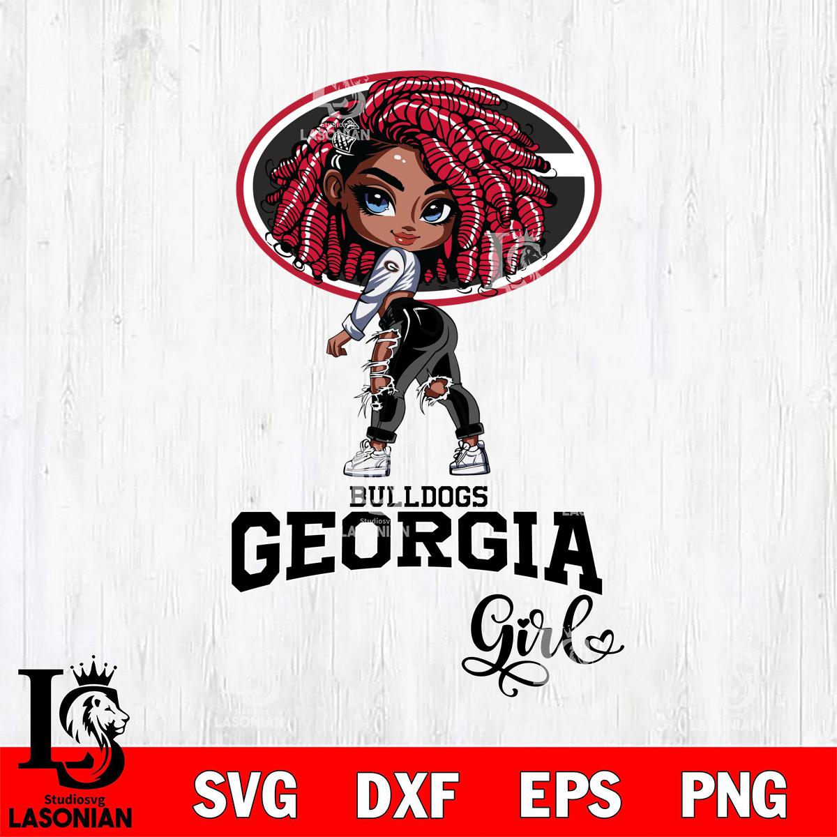 Georgia Bulldogs Fan Girl – lasoniansvg