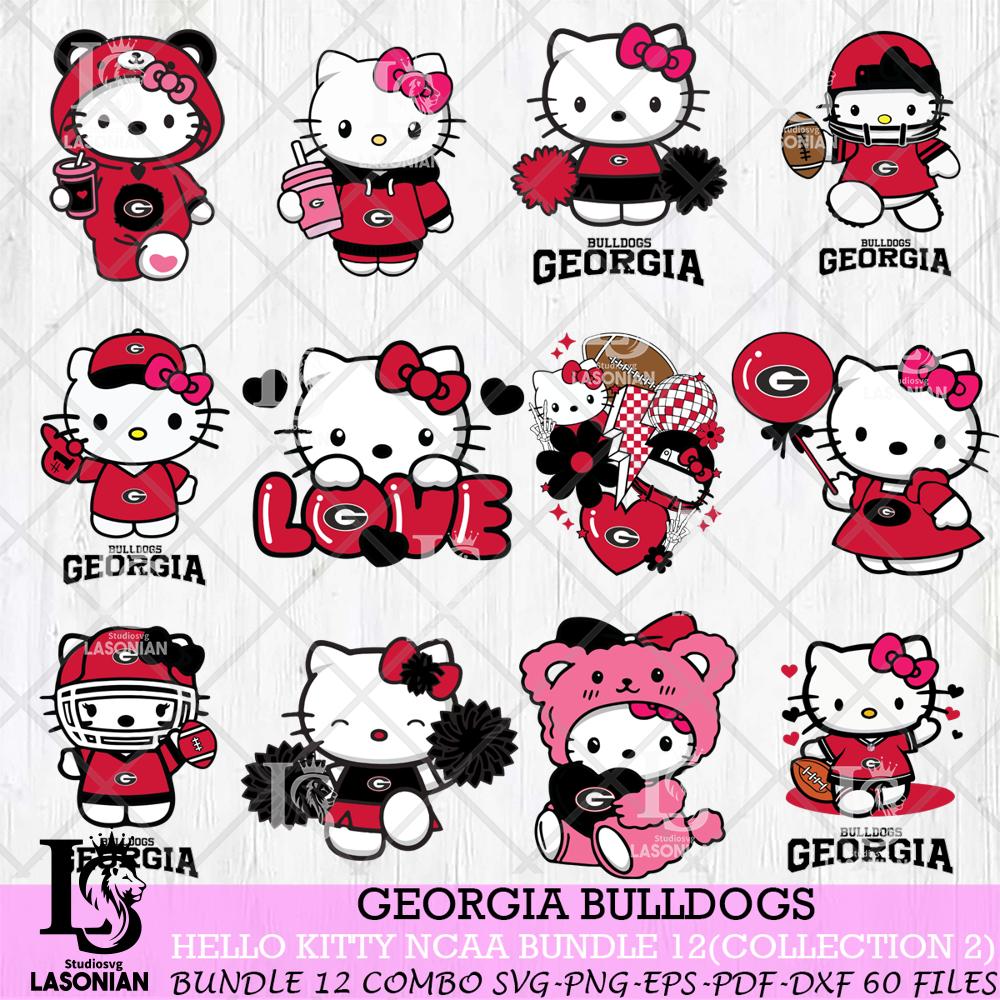 Georgia Bulldogs Hello Kitty Bundle 12 SVG – lasoniansvg