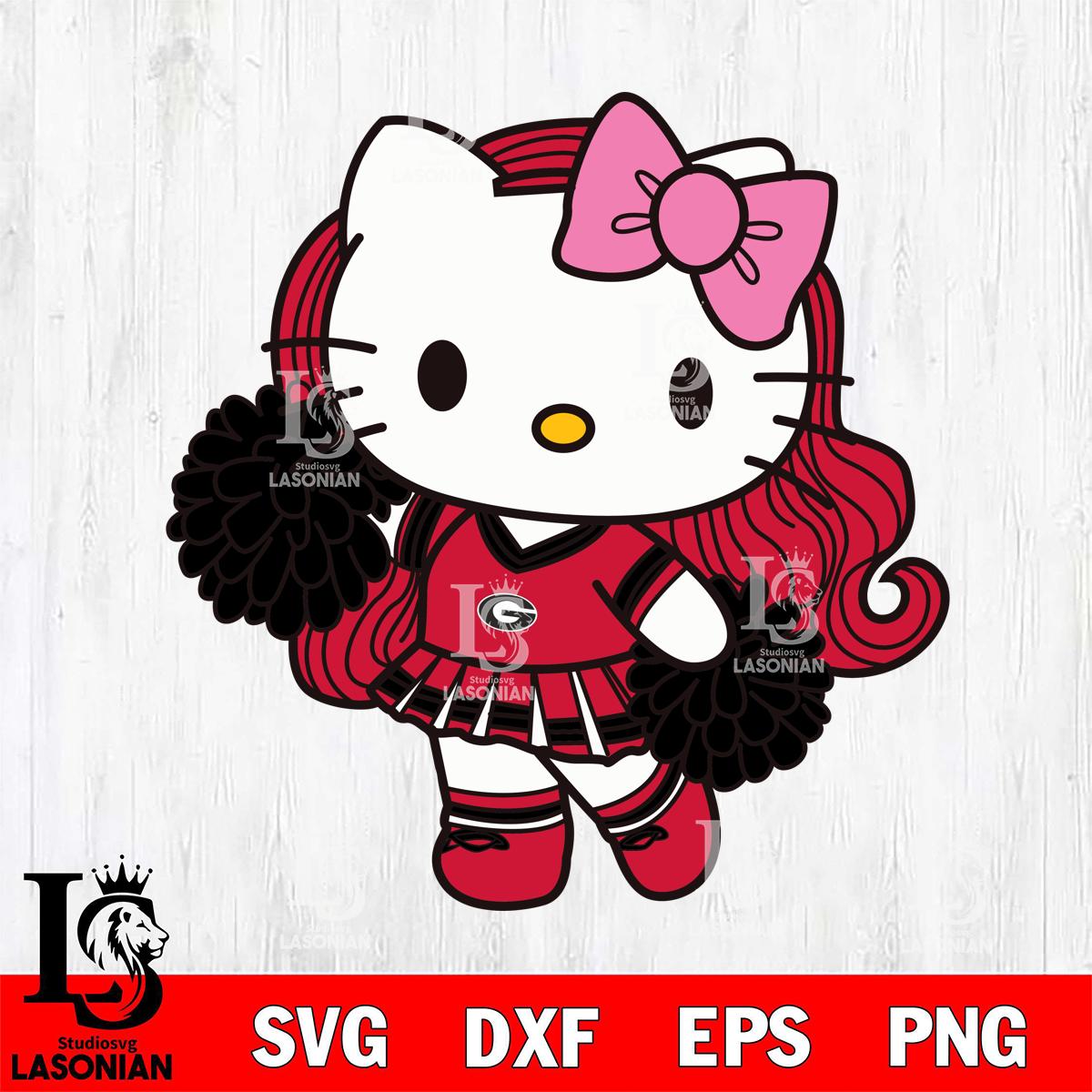 Georgia Bulldogs Hello Kitty Cheerleader 7 – lasoniansvg