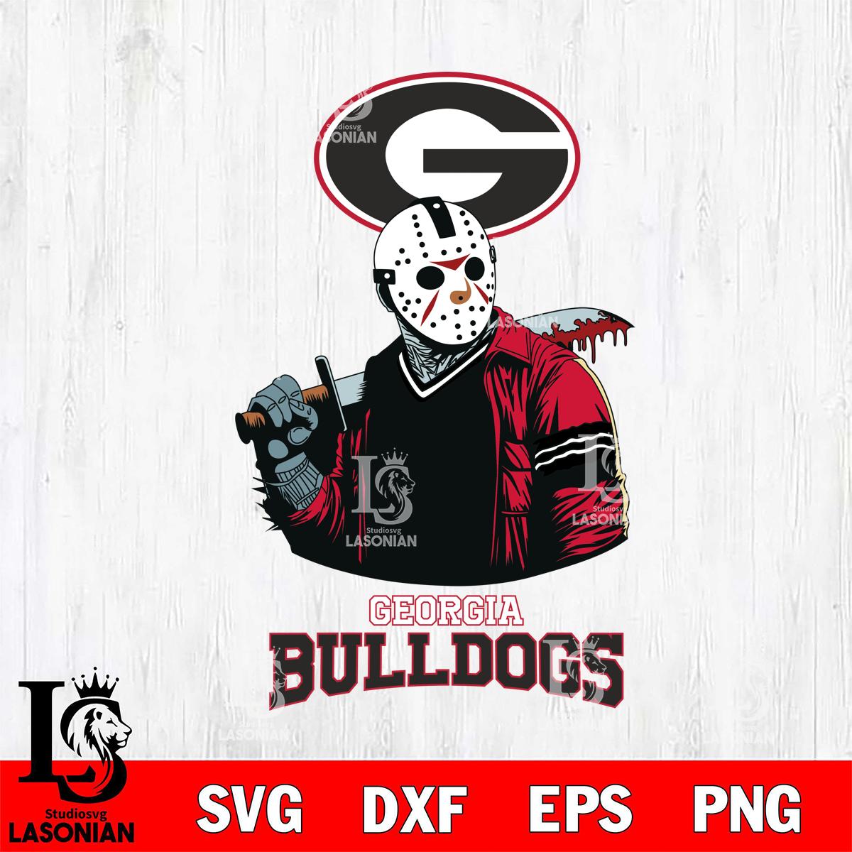 Georgia Bulldogs Jason Voorhees 10 – lasoniansvg