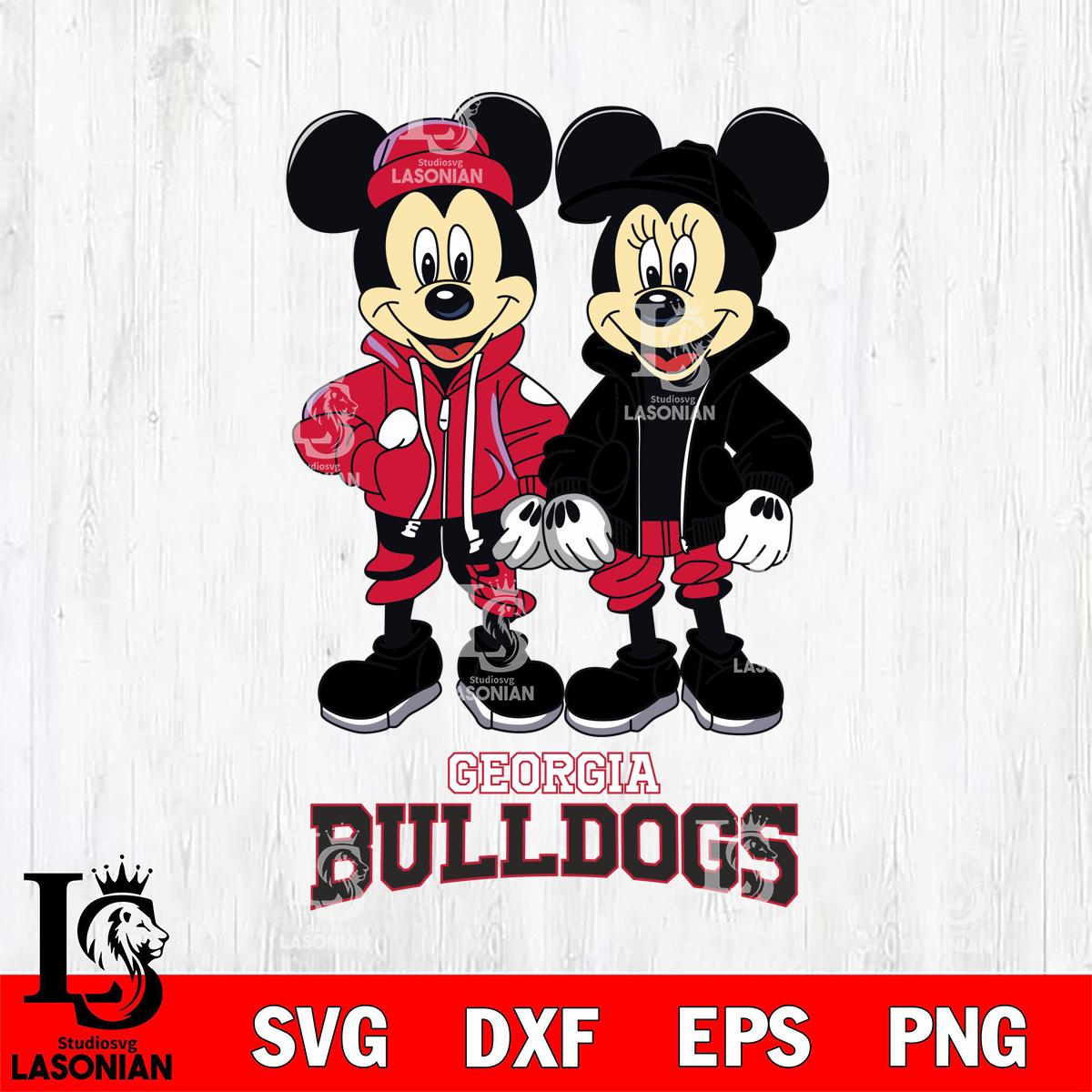 Georgia Bulldogs Mickey Minnie Mouse Football – lasoniansvg