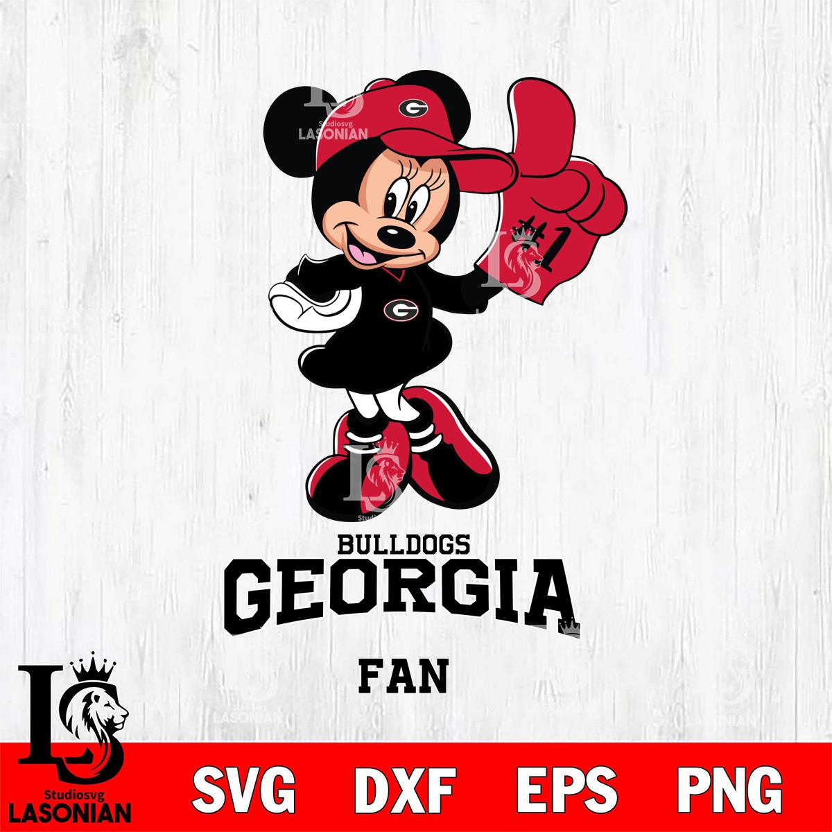 Georgia Bulldogs #1 Fan Minnie Mouse – lasoniansvg