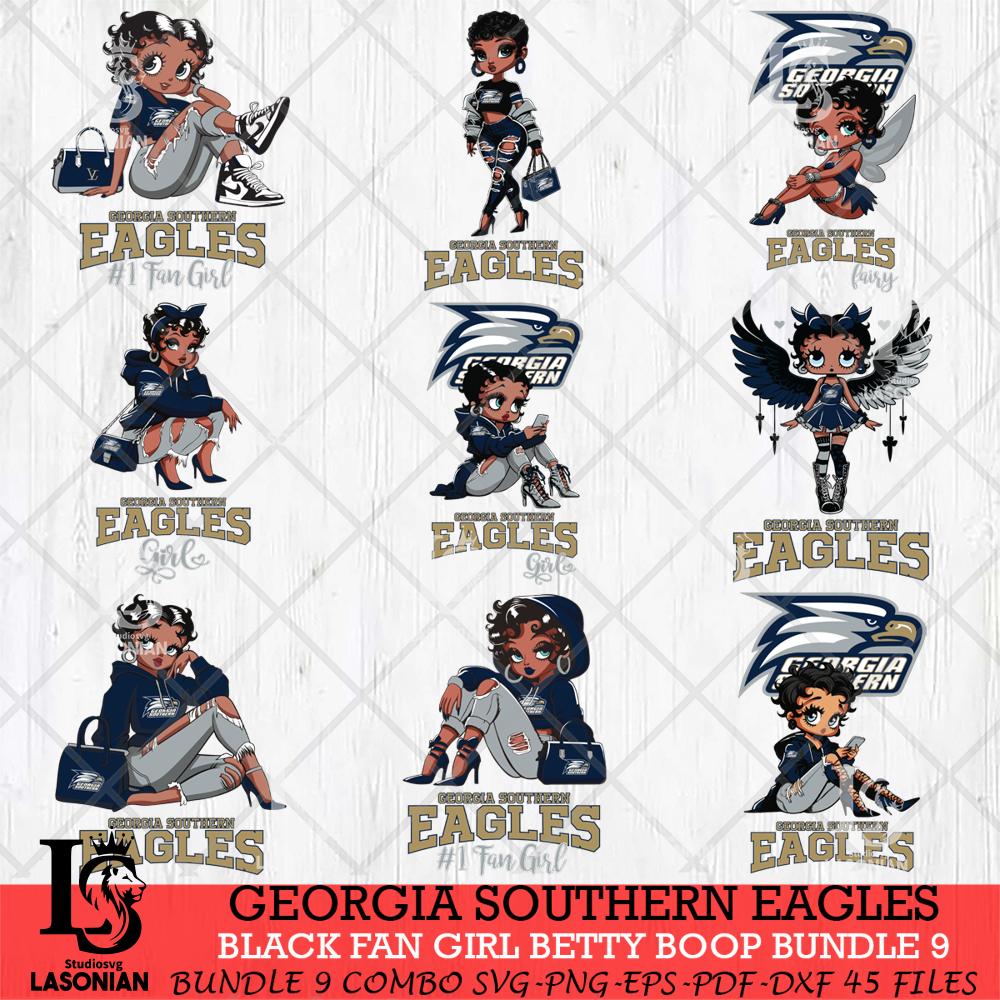 Georgia Southern Eagles Black Fan Girl Betty Boop Bundle 9 – lasoniansvg