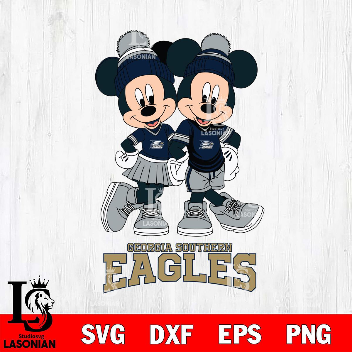 Georgia Southern Eagles Mickey And Minnie Mouse Football – lasoniansvg