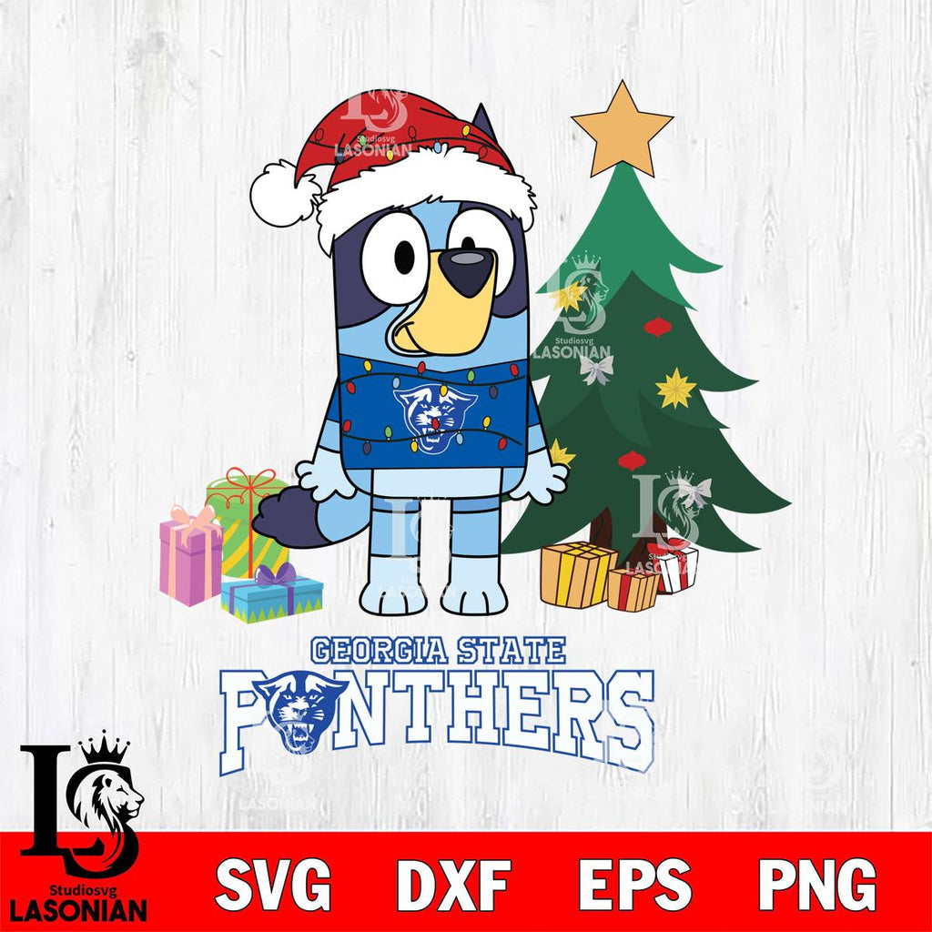 Georgia State Panthers Christmas Bluey Tree Sport – lasoniansvg