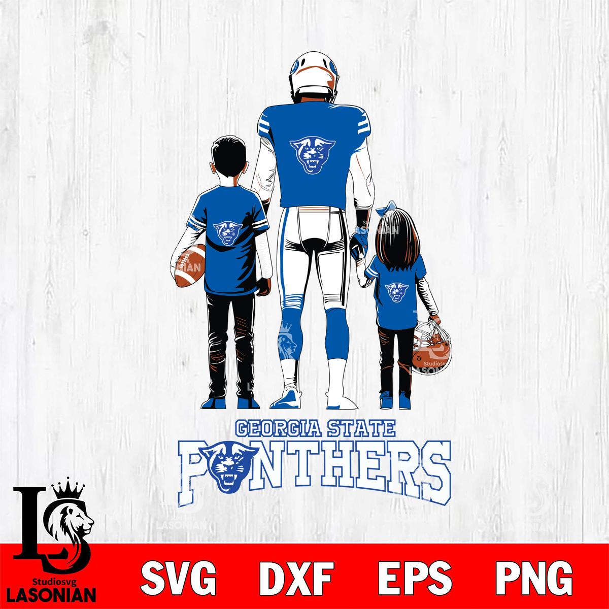 Georgia State Panthers Father And Child Football – lasoniansvg
