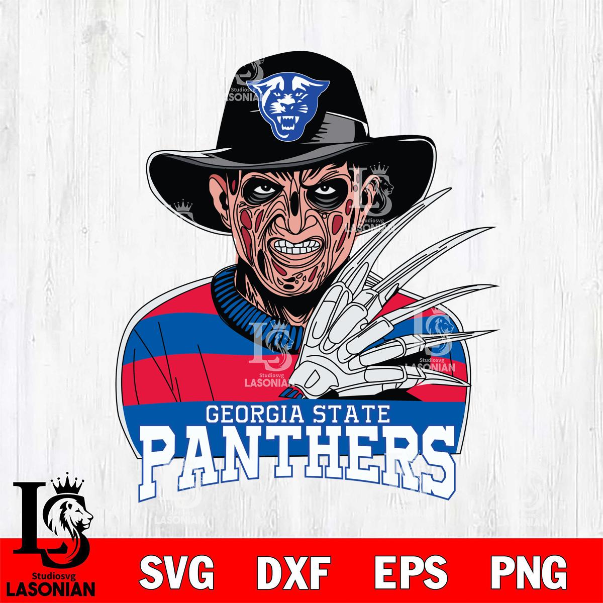 Georgia State Panthers Freddy Krueger Horror Halloween – lasoniansvg