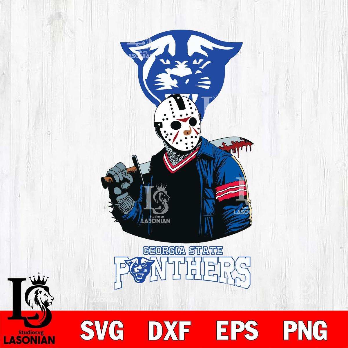Georgia State Panthers Jason Voorhees 10 – lasoniansvg