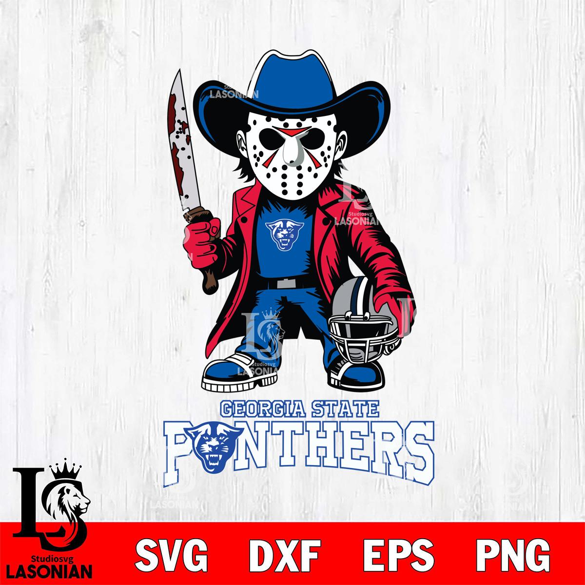 Georgia State Panthers Jason Voorhees 3 – lasoniansvg