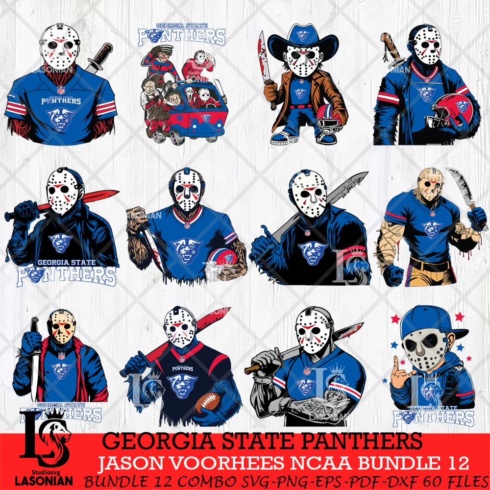 Georgia State Panthers Jason Voorhees Horror Bundle 12 SVG – lasoniansvg