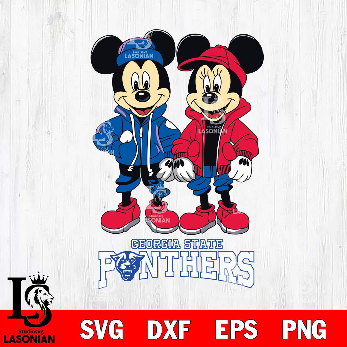 Georgia State Panthers Mickey Minnie Mouse Football – lasoniansvg