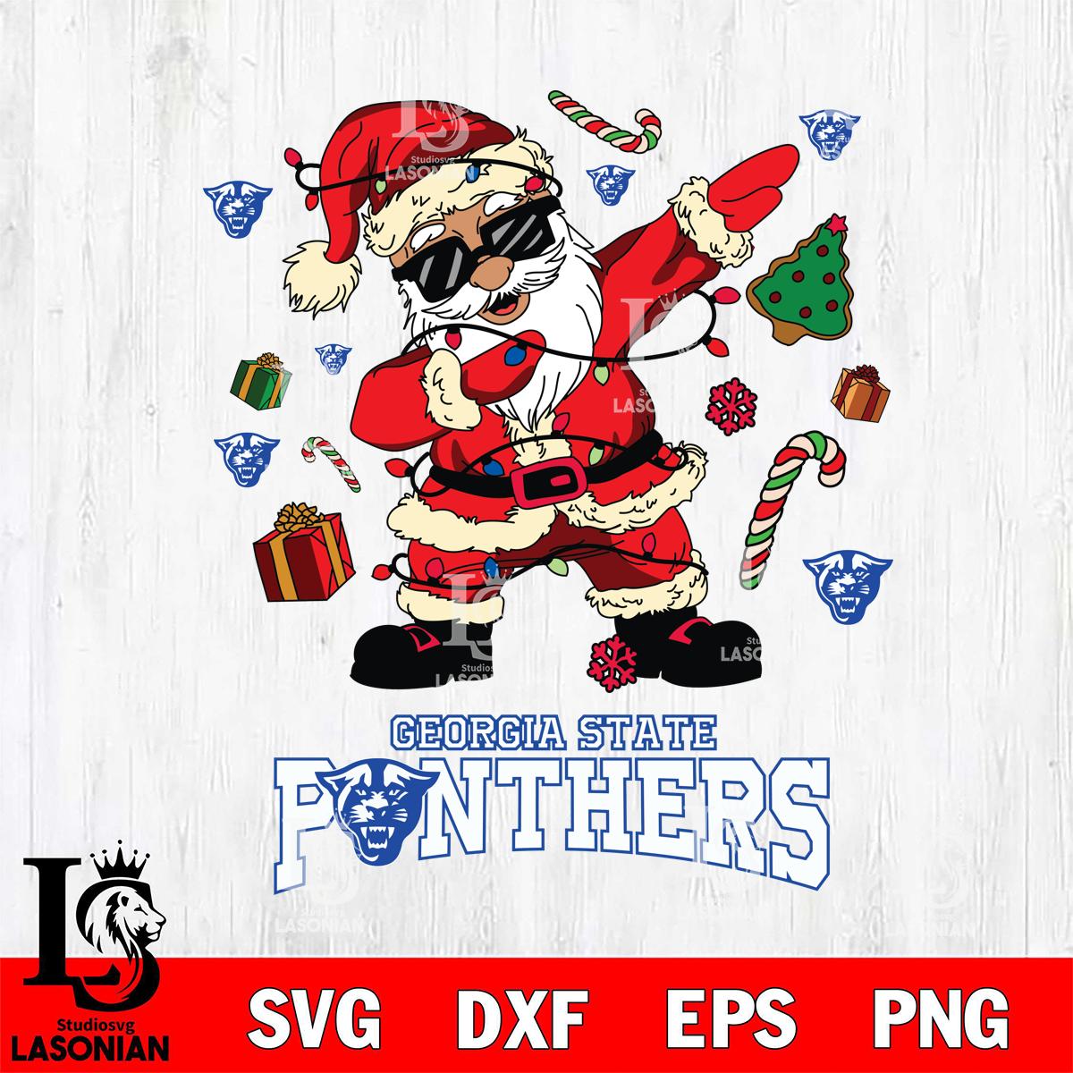 Georgia State Panthers Santa Claus Football – lasoniansvg