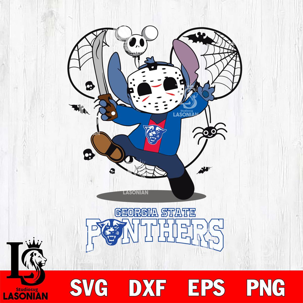 Georgia State Panthers Stitch jason voorhees Halloween – lasoniansvg