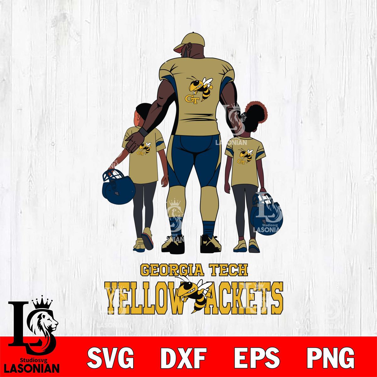 Georgia Tech Yellow Jackets 3 Father and son Rugby – lasoniansvg