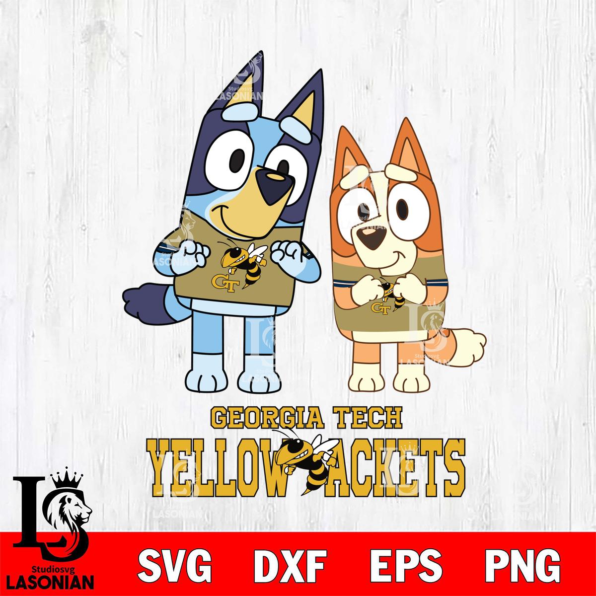 Georgia Tech Yellow Jackets Bluey & Bingo 6 – lasoniansvg