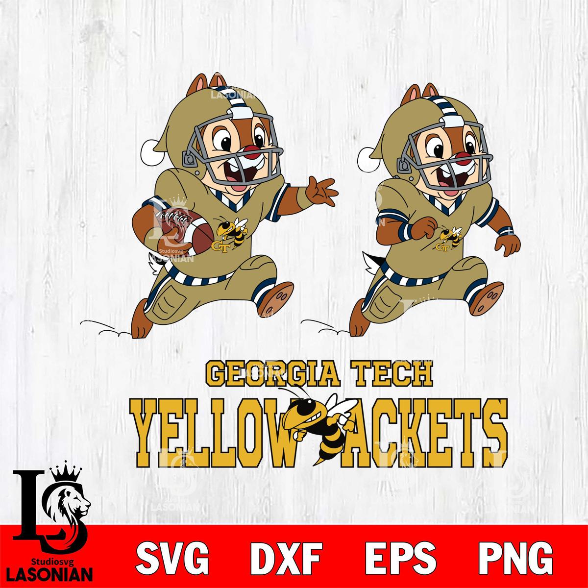 Georgia Tech Yellow Jackets Chip & Dale Football – lasoniansvg