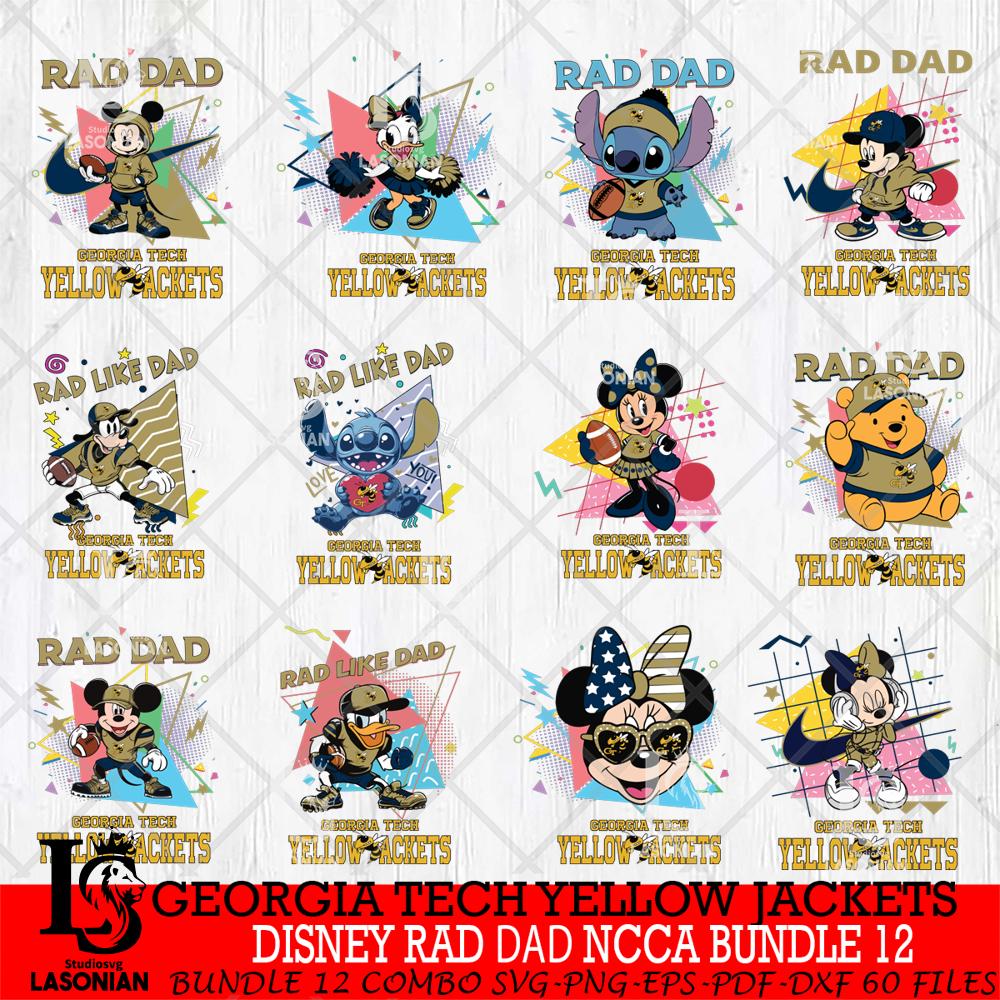 Georgia Tech Yellow Jackets Disney Rad Dad NCAA Bundle 12 – lasoniansvg