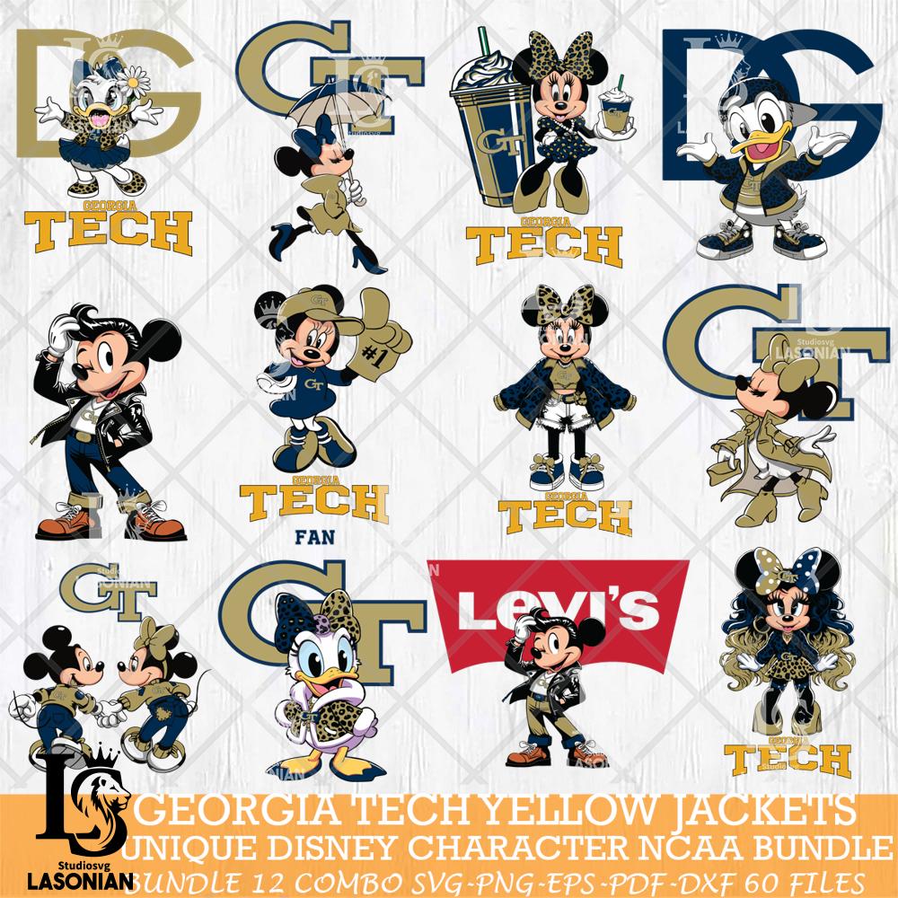 Georgia Tech Yellow Jackets Disney character NCAA Bundle 12 – lasoniansvg