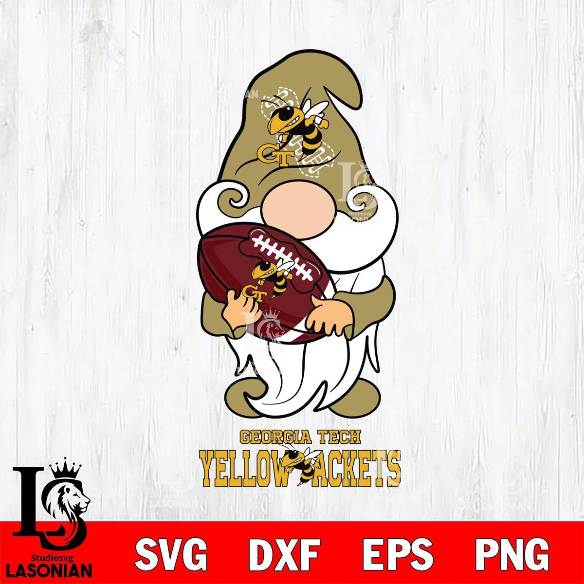 Georgia Tech Yellow Jackets Gnomes Christmas football – lasoniansvg
