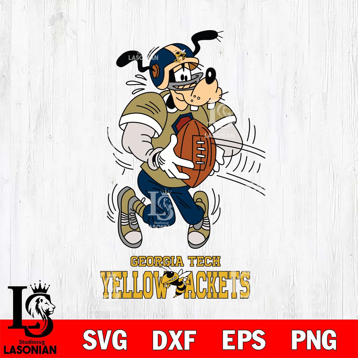 Georgia Tech Yellow Jackets Goofy Sport Football – lasoniansvg