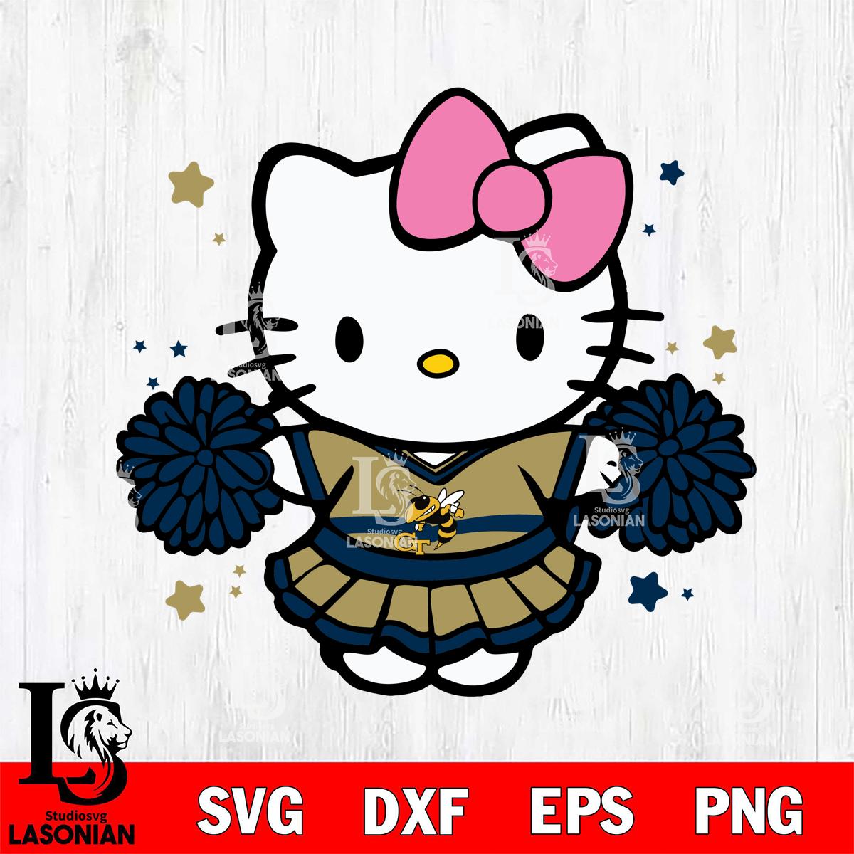 Georgia Tech Yellow Jackets Hello Kitty Cheerleader 10 – lasoniansvg