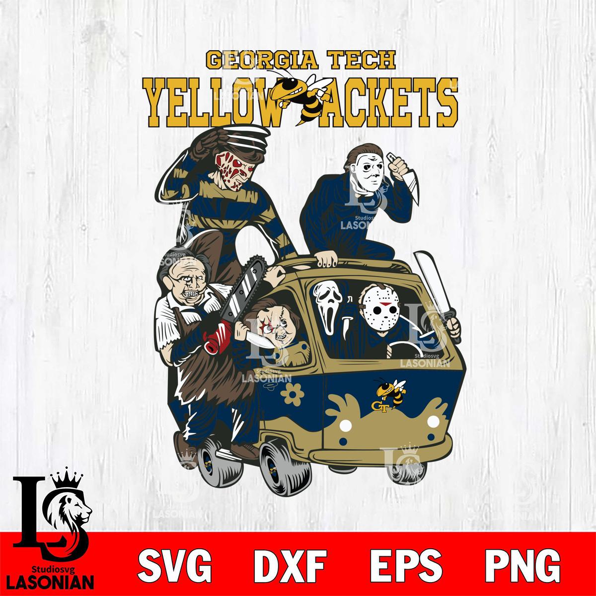 Georgia Tech Yellow Jackets Jason Voorhees Horror 10 – lasoniansvg