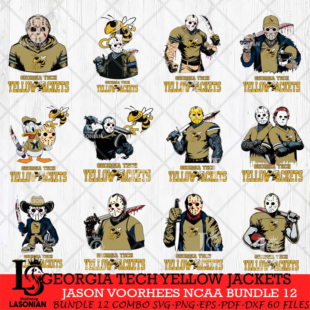 Georgia Tech Yellow Jackets Jason Voorhees NCAA Bundle 12 SVG – lasoniansvg