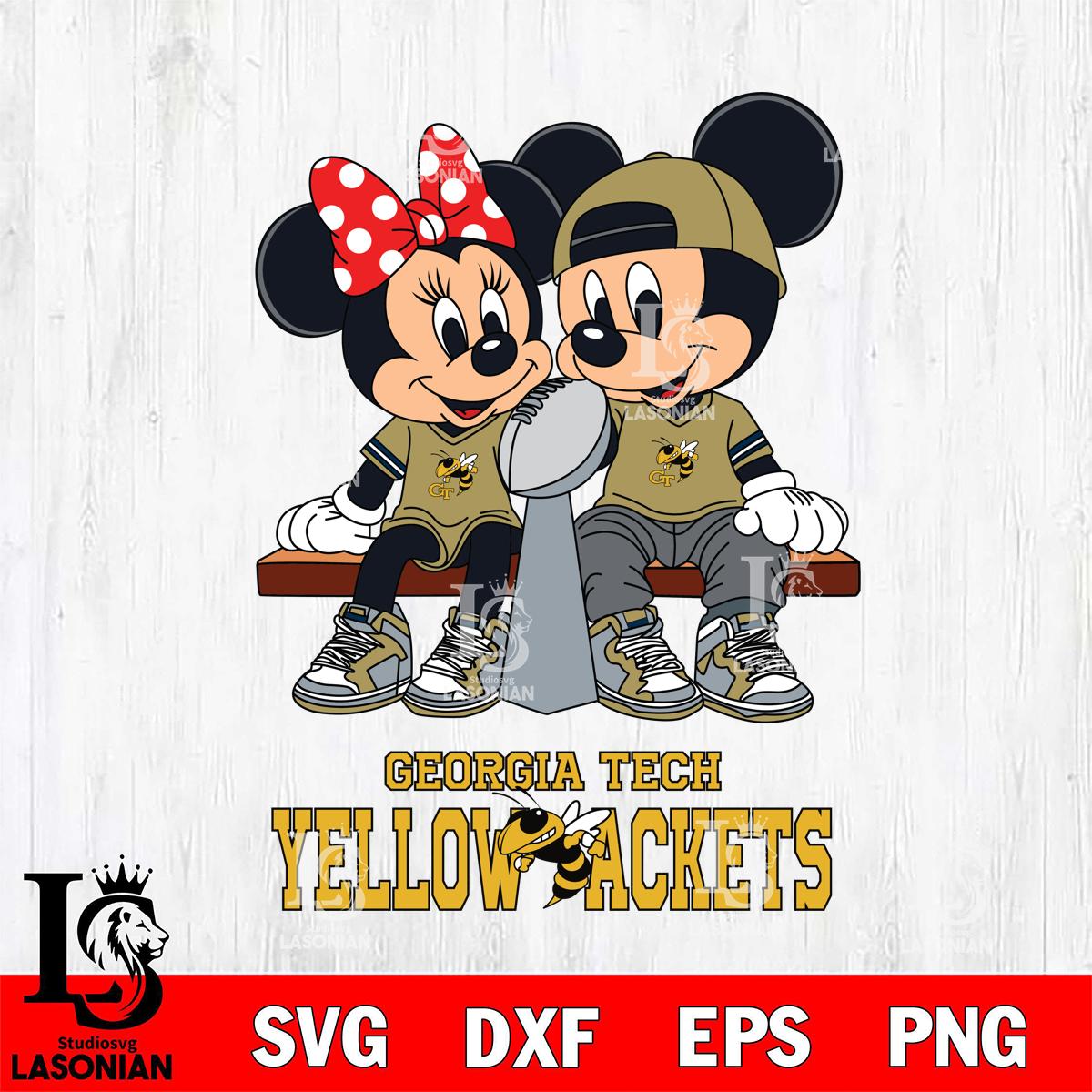 Georgia Tech Yellow Jackets Mickey And Minnie Football Champions ...