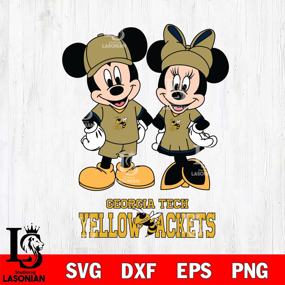 Georgia Tech Yellow Jackets Mickey Minnie Rugby – lasoniansvg