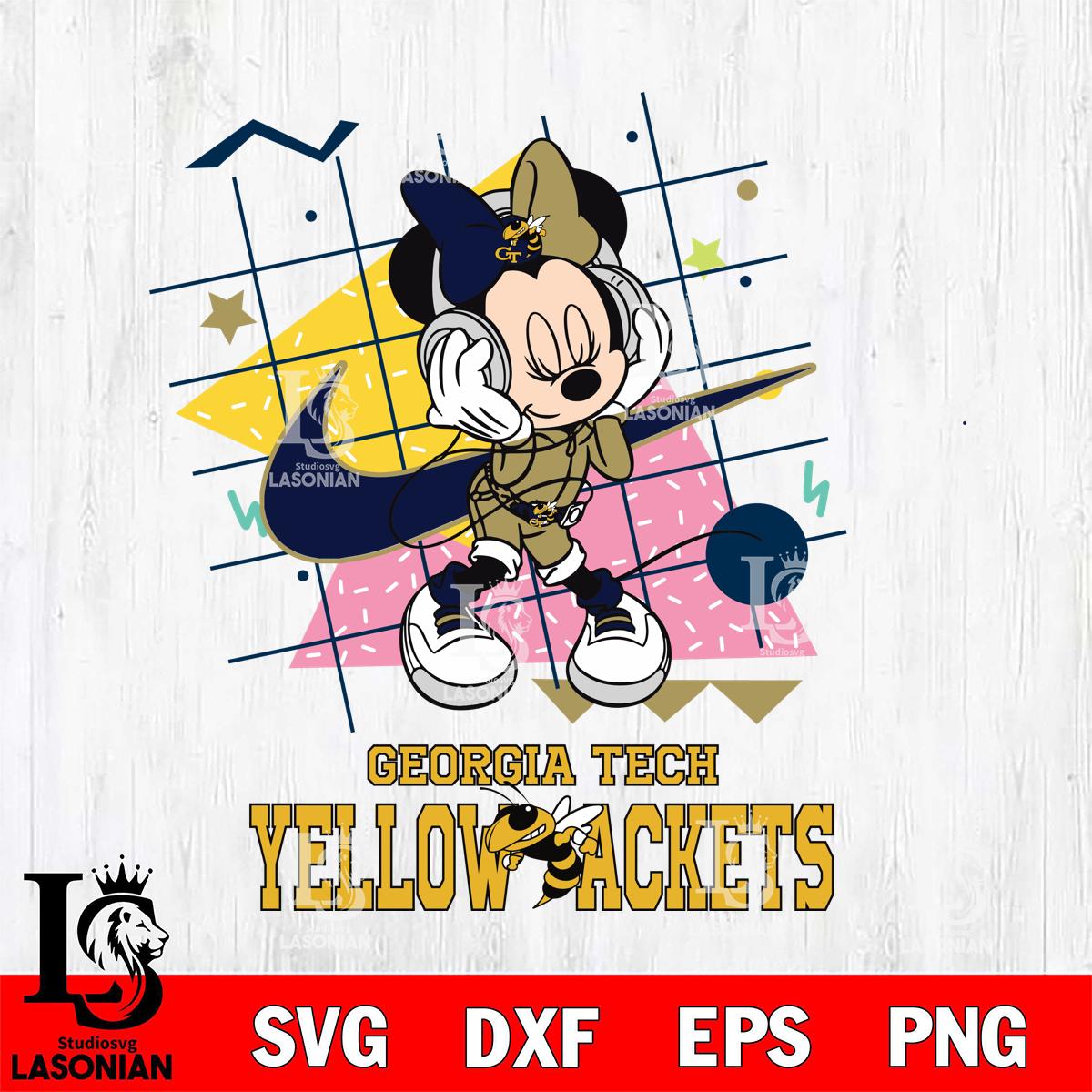 Georgia Tech Yellow Jackets Minnie Mouse Dancing – lasoniansvg